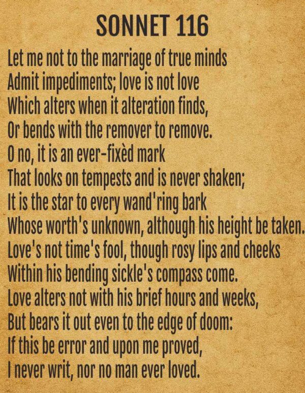 Sonnet 116 vs. Sonnet 138: Shakespeare’s Two Loves