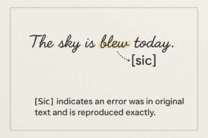 What Does 'Sic' Mean in Writing? Definition and Usage